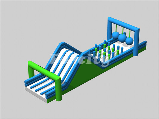108L*22W*23H feet PVC Tarpaulin Insane Inflatable 5k Run , Boot Camp Inflatable Obstacle Course For Adults