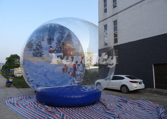 Customized Theme Inflatable Snow Globe for Christmas / Halloween With PVC Material
