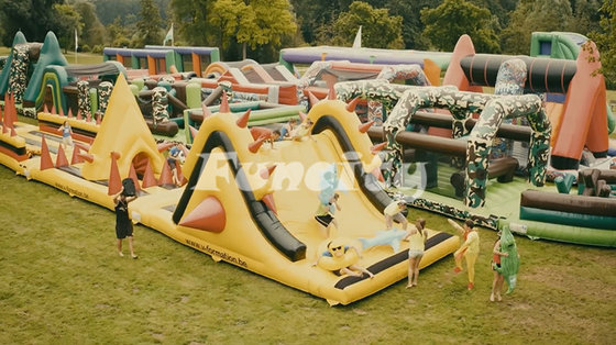 En14960 Outdoor Popular Adults Inflatable 5k Obstacle Course For Running Race