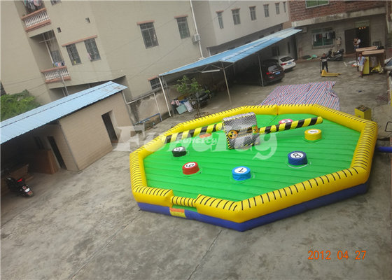 Mechanical Inflatable Jumping Oktagon Wipeout , PVC Material Inflatable Meltdown