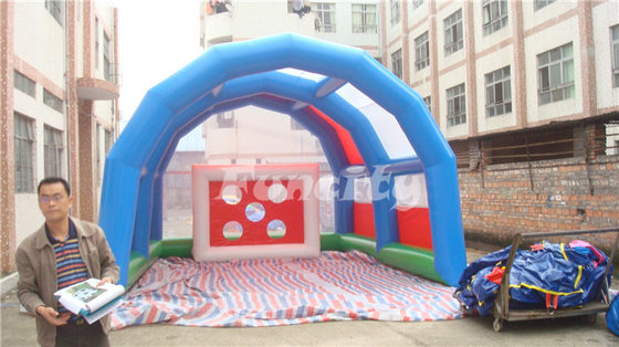 Customized Size Inflatable Sport Games , Inflatable Soccer Shoot Games
