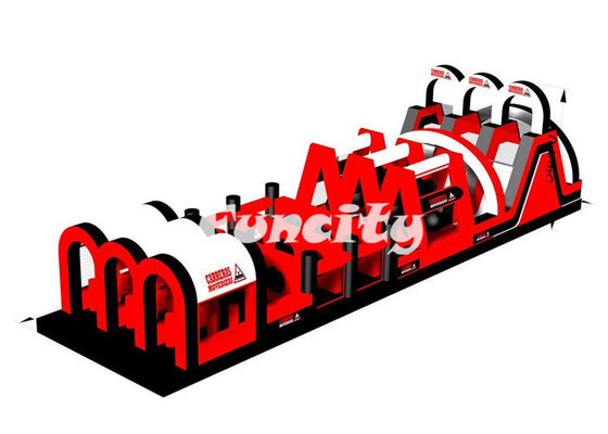 Customized Size 22mL*6mW*5.4mH 5k Inflatable Obstacle Course Run Race