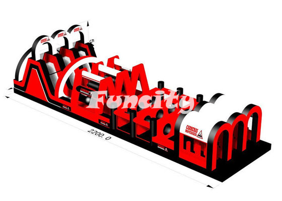 Customized Size 22mL*6mW*5.4mH 5k Inflatable Obstacle Course Run Race
