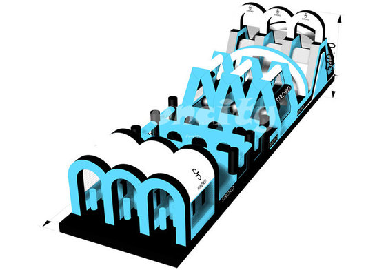 PVC Tarpaulin 22M Long Insane Inflatable 5K , 5K Inflatable Obstacles Course For Sport Games