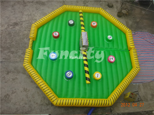 8M Diameter Inflatable Sport Games , Mechanical Inflatable Wipeout Simulator