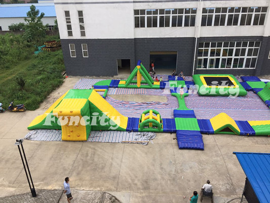 0.9mm PVC Tarpaulin Inflatable Water Park For Resort / Seashore