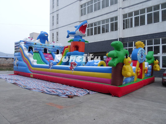 0.55mm PVC Tarpaulin Outdoor Theme Inflatable Playground For Kids