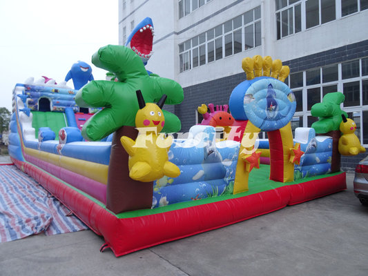 0.55mm PVC Tarpaulin Outdoor Theme Inflatable Playground For Kids