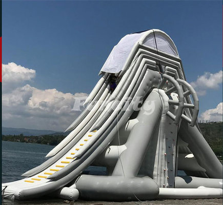 Giant Inflatable Floating Water Park / Aqua Park Fire Retardant And Waterproof