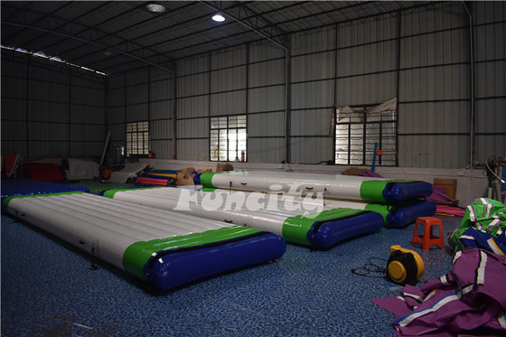 0.9mm PVC Tarpaulin Inflatable Water Floating Platform For Water Park Equipment