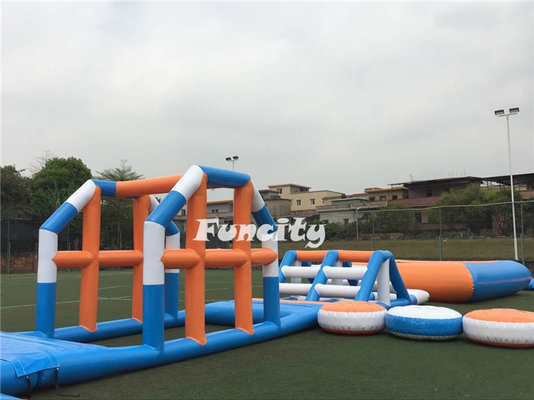 PVC Tarpaulin Inflatable Obstacle Water Park Inflatable Sport Games 37M * 22M