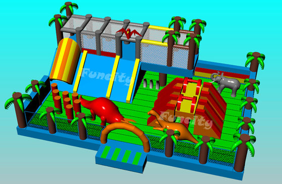 Custom 0.55mm PVC Tarpaulin Popular Jumping Bounce Inflatable Playground For Kids