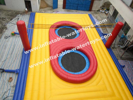 0.55mm PVC Tarpaulin Colorful Inflatable Volleyball Court for Sport Games