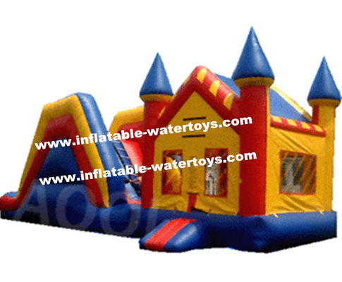 Fire-retardant Waterproof 0.55mm Tarpaulin Inflatable Combo Bouncers