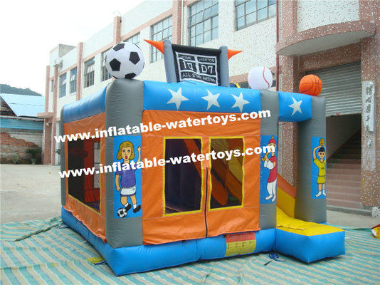 Commercial 0.55mm PVC Tarpaulin (18oz) Inflatable Water Park Trampoline Bouncy House