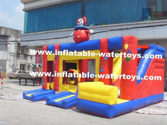Clown 0.55mm PVC Tarpaulin Inflatable Combo Bouncer for Outdoor Amusement