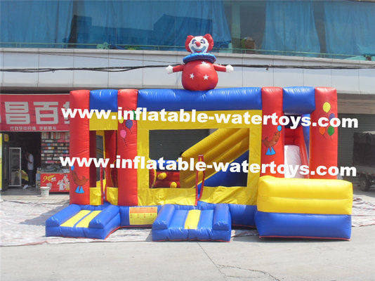 Clown 0.55mm PVC Tarpaulin Inflatable Combo Bouncer for Outdoor Amusement