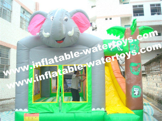 Outdoor Commercial Inflatable Combo Bouncers , Giant Mushroom house