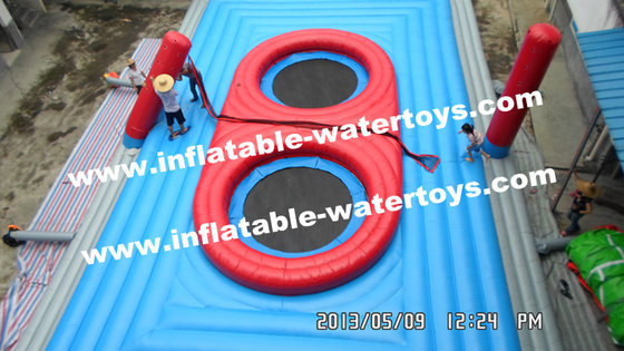 Portable PVC Tarpaulin Colorful Inflatable Sports Games For Volleyball Game
