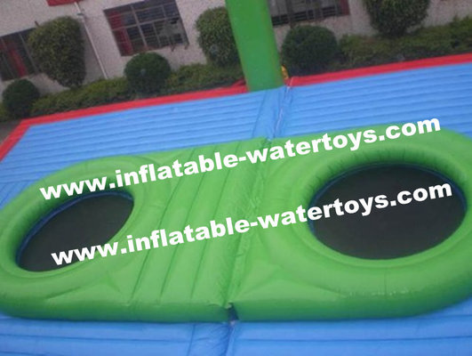 0.55mm PVC Tarpaulin Colorful Inflatable Sport Games For Inflatable Volleyball Court