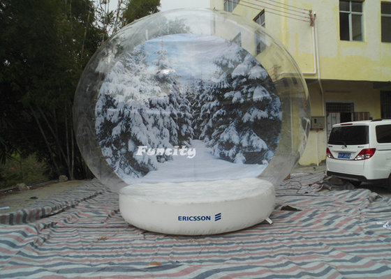 3 - 6m advertising Inflatable Snow Globe Bubble Decorations / Snow Bubble Tent