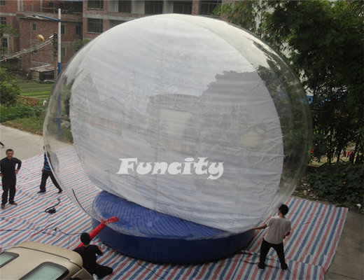 3 - 6m advertising Inflatable Snow Globe Bubble Decorations / Snow Bubble Tent