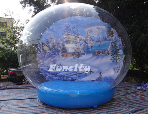 Custom Logo PVC Tarpaulin PVC Dome Inflatable Snow Globe for Christmas Promotion