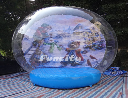 Custom Logo PVC Tarpaulin PVC Dome Inflatable Snow Globe for Christmas Promotion