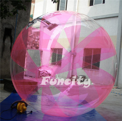 Pink Color Inflatable Water Walking Ball 0.8MM TPU for Water Pool or sea water games
