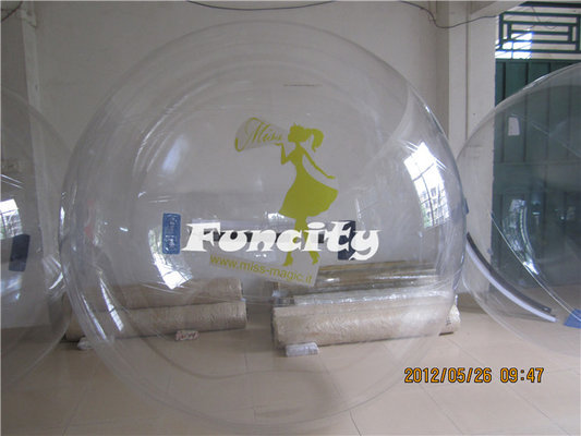 Durable 1.5M Transparent Inflatable Water Walking Ball 0.8MM TPU for kids with TIZIP zipper