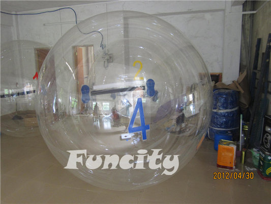 OEM PVC or 0.8MM TPU Transparent Inflatable Water Walking Ball  with Numbers