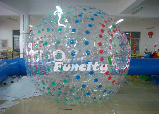 Color Dots Inflatable Zorb Ball , Grass Zorb Ball , Inflatable Human Hamster Ball Customized for Kids and Adults