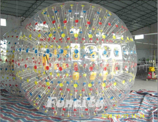 Color Dots Inflatable Zorb Ball , Grass Zorb Ball , Inflatable Human Hamster Ball Customized for Kids and Adults