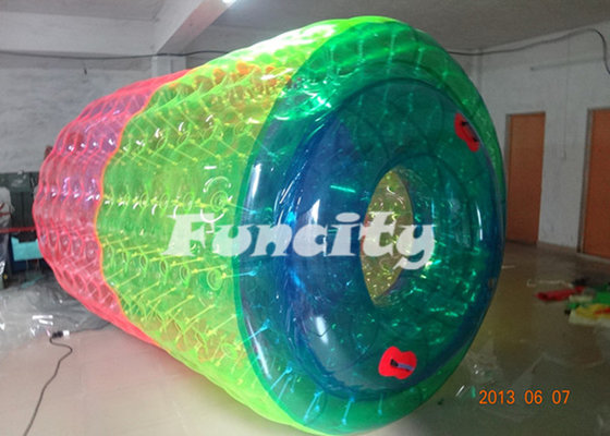 1.0mm PVC / TPU Inflatable Water Roller Colorful with Soft Handle for Water Park