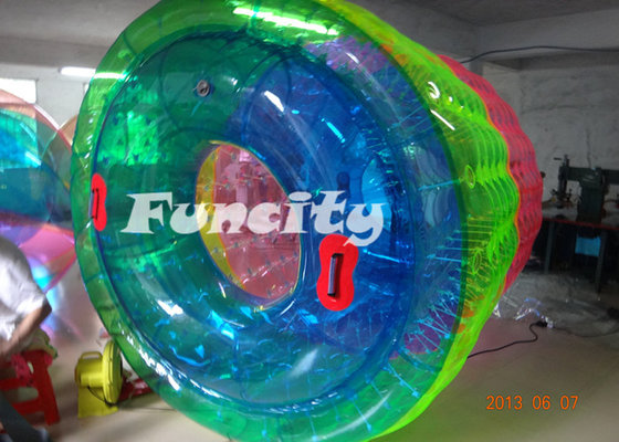 1.0mm PVC / TPU Inflatable Water Roller Colorful with Soft Handle for Water Park