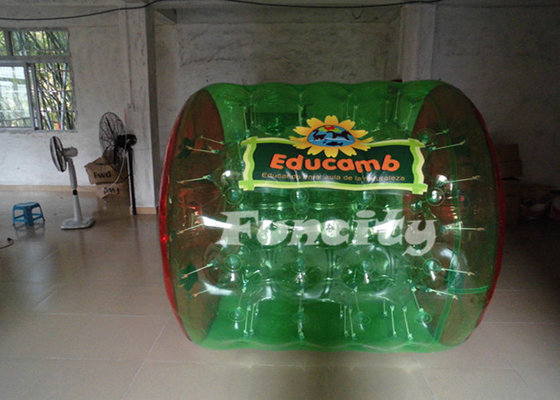 Green and Blue Cylinder PVC Inflatable Water Roller for Swimming Pool