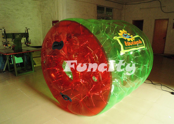 Green and Blue Cylinder PVC Inflatable Water Roller for Swimming Pool