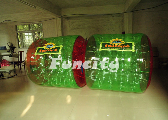 Green and Blue Cylinder PVC Inflatable Water Roller for Swimming Pool