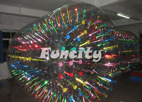 Huge Shining and Glowing Inflatable Water Roller for Kids and Adults
