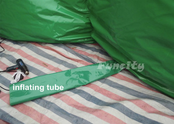 0.8mm PVC Convenient Clear / Green Inflatable Bubble Tent for Outside Camping 3 - 8m