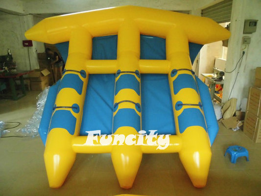 Colorful 0.9 PVC Tarpaulin Inflatable Fly Fish For Six people