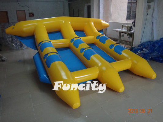 Colorful 0.9 PVC Tarpaulin Inflatable Fly Fish For Six people