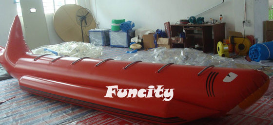 0.9 PVC Tarpaulin Cartoon Inflatable Banana Boat For Kids And Adults