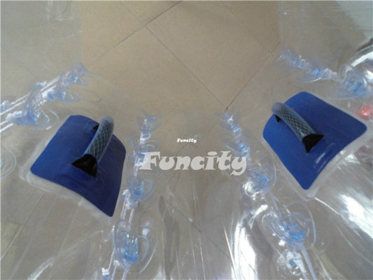 1.2MM PVC / TPU Inflatable Bumper Ball , Kids Red / Blue Dot Loopyball Soccer