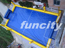 Waterproof Adults Blue Inflatable Water Soccer Field Fire Retardant