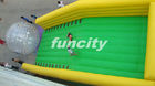 0.55mm PVC Tarpaulin Inflatable Zorb Ramp with continue air blower