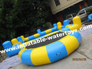 0.6mm PVC Tarpaulin Inflatable Water Pools with step and Pillar and Net for amusement park