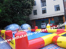 0.6mm Plato PVC Tarpaulin Red and Blue Inflatable Swimming Water Pool for amusement park