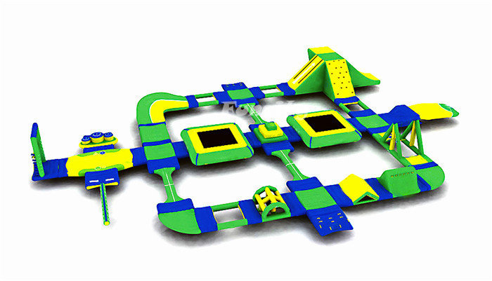 Giant Inflatable Aqua Park , Inflatable Water Games Equipment For 95 People With EN15649 Certificate