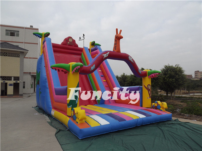 0.55mm PVC Tarpaulin Double Lane Inflatable Toys Slide for Kids Entertainment